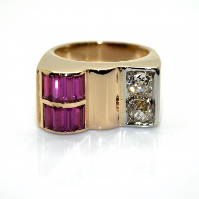 Tank rings, Antique jewelry Paris - HERITAGE DE FRANCE