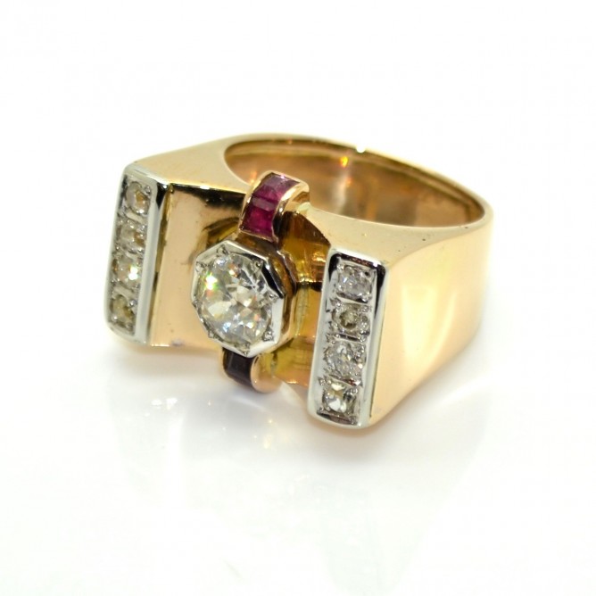 Tank rings, Antique jewelry Paris - HERITAGE DE FRANCE