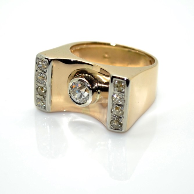 Tank rings, Antique jewelry Paris - HERITAGE DE FRANCE