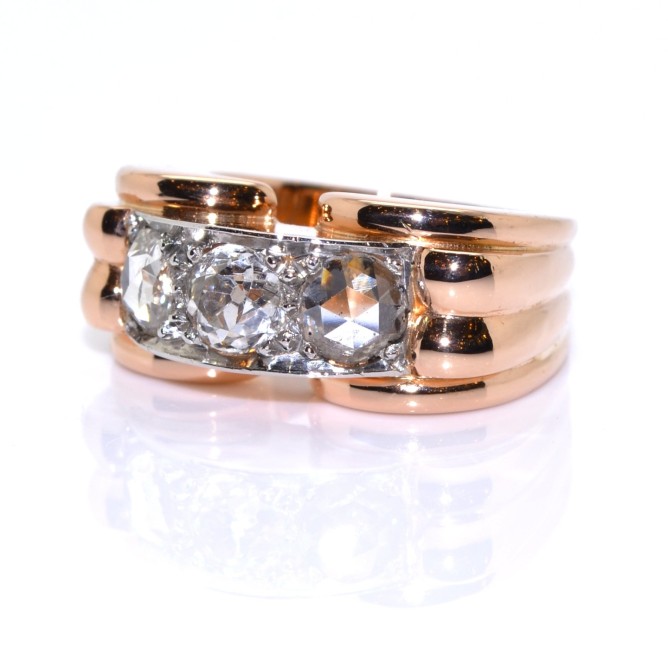 Tank rings, Antique jewelry Paris - HERITAGE DE FRANCE