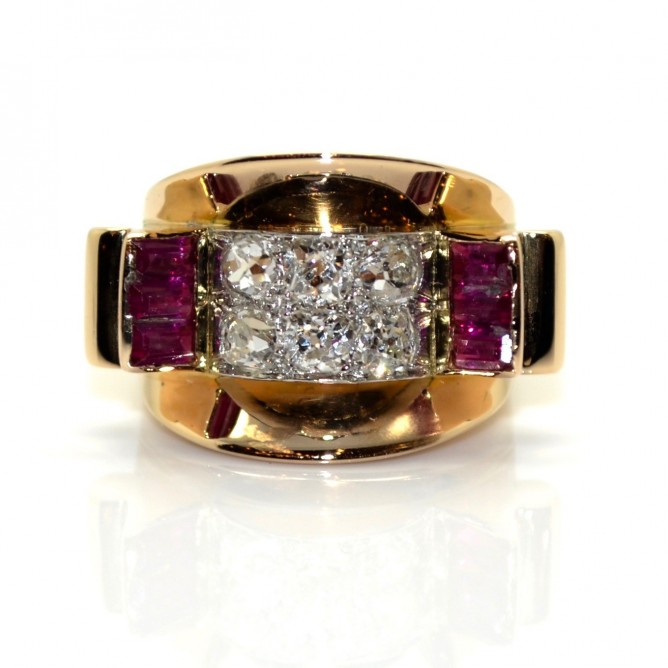 Tank rings, Antique jewelry Paris - HERITAGE DE FRANCE